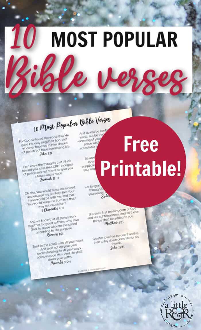 10 Most Popular Bible Verses - A Little R & R