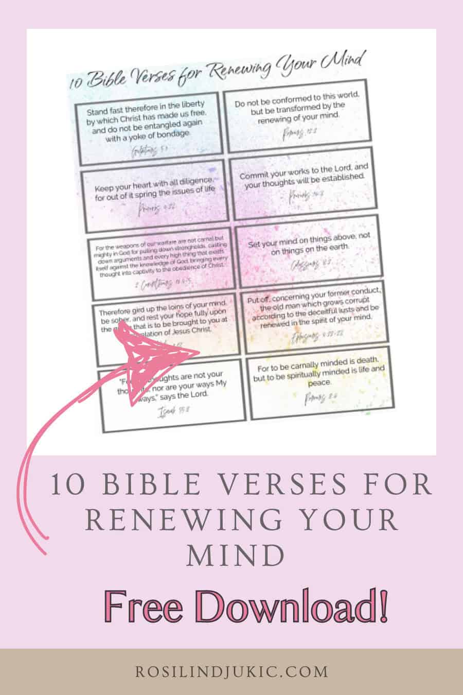 10 Bible Verses for Renewing Your Mind - FREE Printable! - A Little R & R